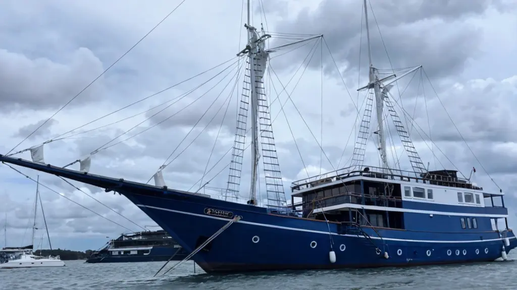 Pinisi Vessel Sinks at Serangan Harbor After Sudden Weather Shift, All ...